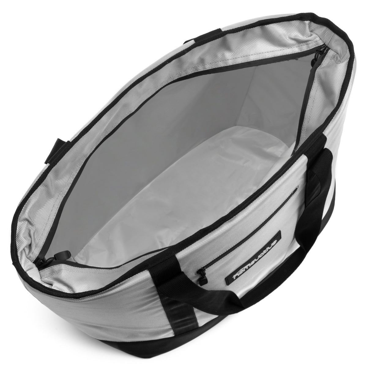 Insulated Cooler Tote, Grey, Aqua Zippers and Leakproof Liner – Homevative